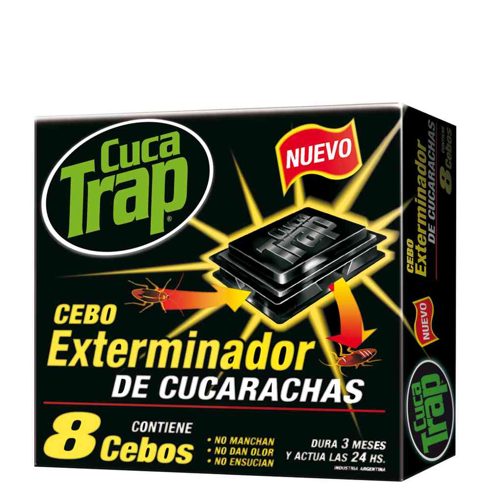 Insecticida Cuca Trap Mata Cucarachas 8 U - Disco