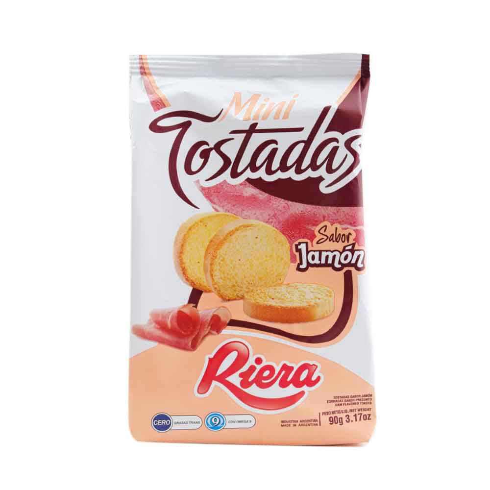 Mini Tostadas Riera Jamón 90 Gr - Jumbo