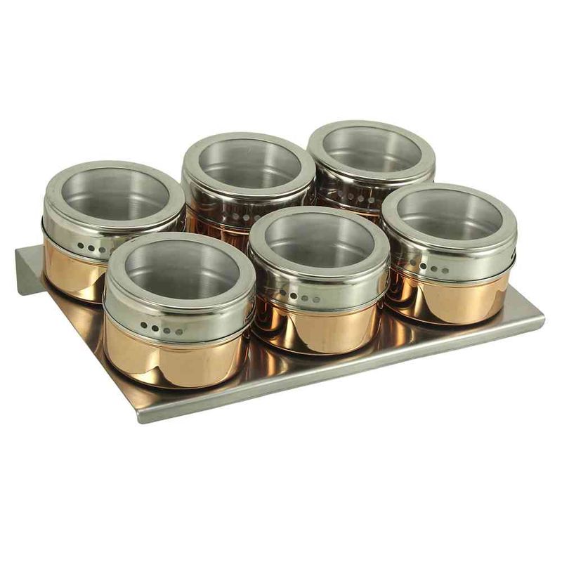 ESPECIERO IMANTADO X 6 DE ACERO Y COBRE - ESPECIERO: 6,3X4,3CM RACK ...