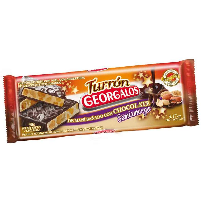 TURRÓN GEORGALOS DE MANÍ BAÑADO 90G-PAQ-GR.-90 - Jumbo