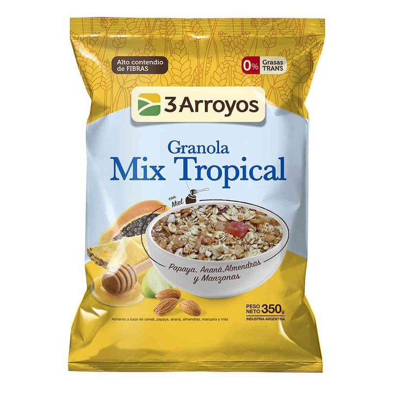Mix Cereal 3 Arroyos Mix Tropical 350 Gr - Disco