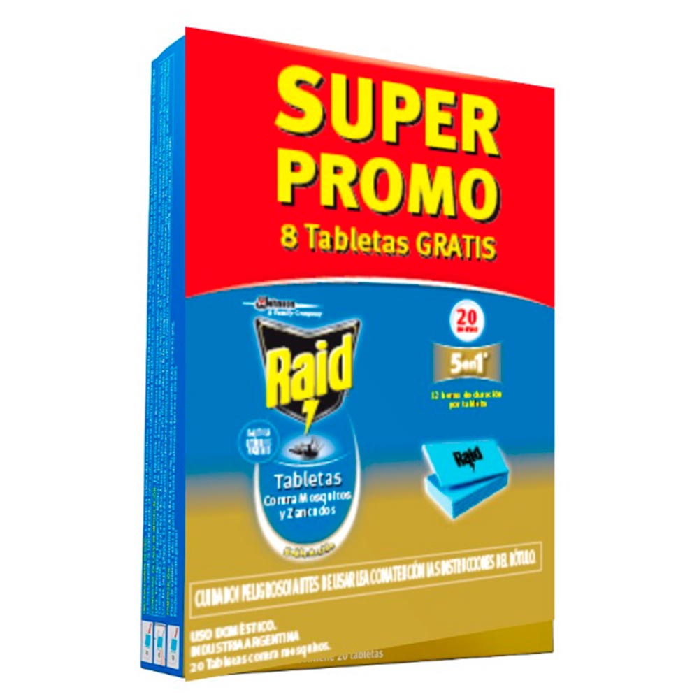 Tabletas mata mosquitos RAID - Disco