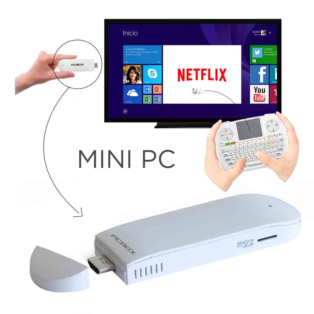 PC STICK PCBOX PC-S1000 ATOM Z3735F W8.1 - Jumbo