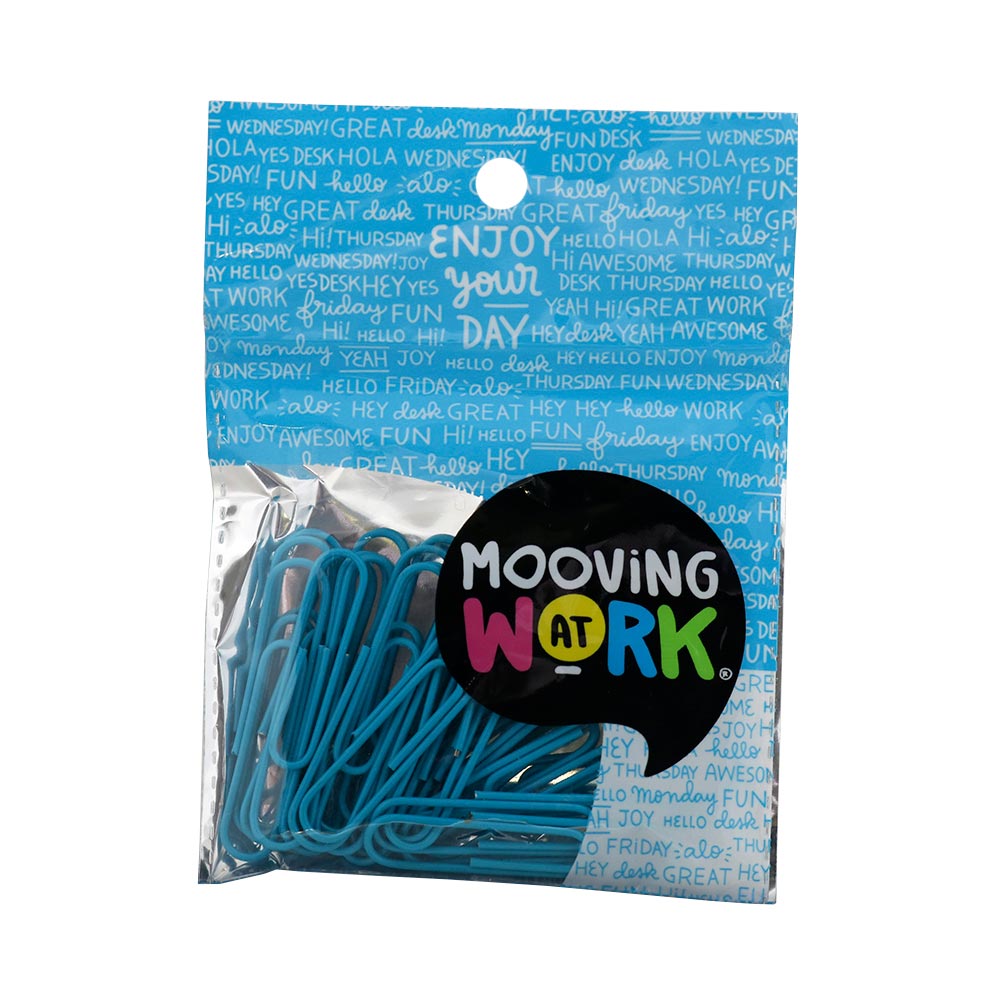 Clips MOOVING 50 mm Azul FLUO 25 unidades - Disco