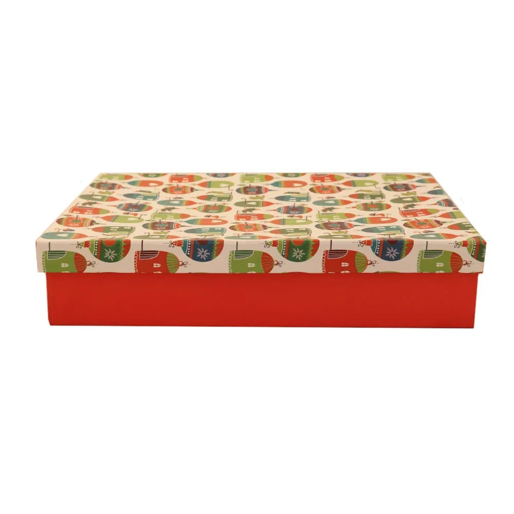 CAJA CARTON RECTANGULAR NAVIDAD M PV18 - Disco