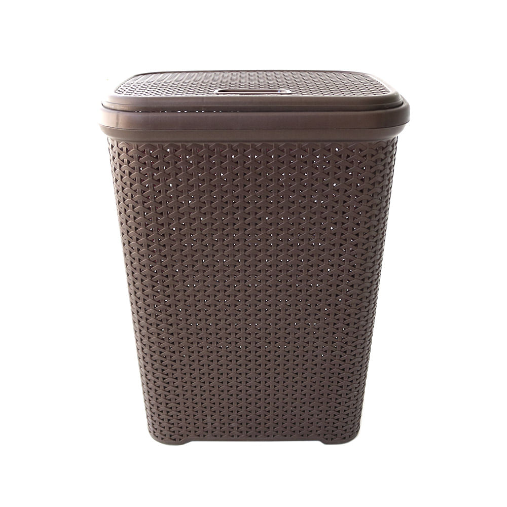 CANASTO DE ROPA rattan café plastico - Disco