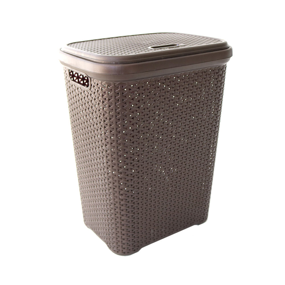 CANASTO DE ROPA rattan café plastico - Disco
