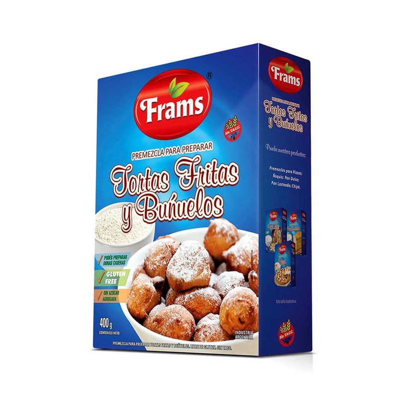 Premezcla Para Torta Frita Y Buñuelos Sin Tacc 400 Gr Frams - Jumbo