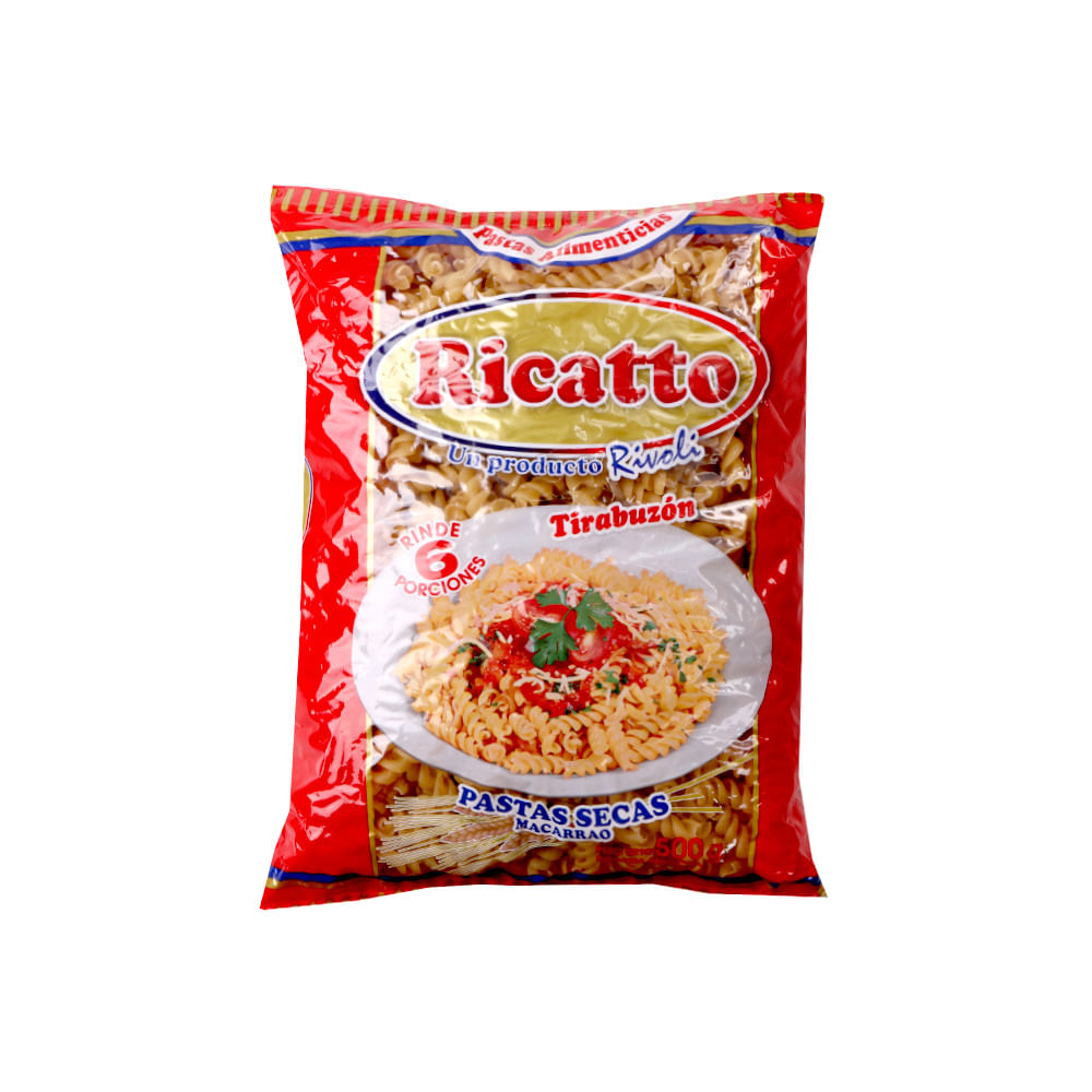 Fideos Tirabuzón Ricatto 500 Gr - Jumbo