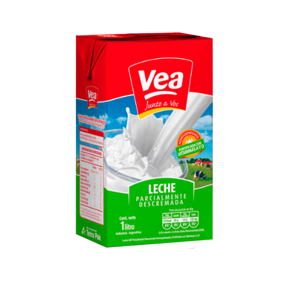 Leche Uat Vea Descremada 1 L - Jumbo