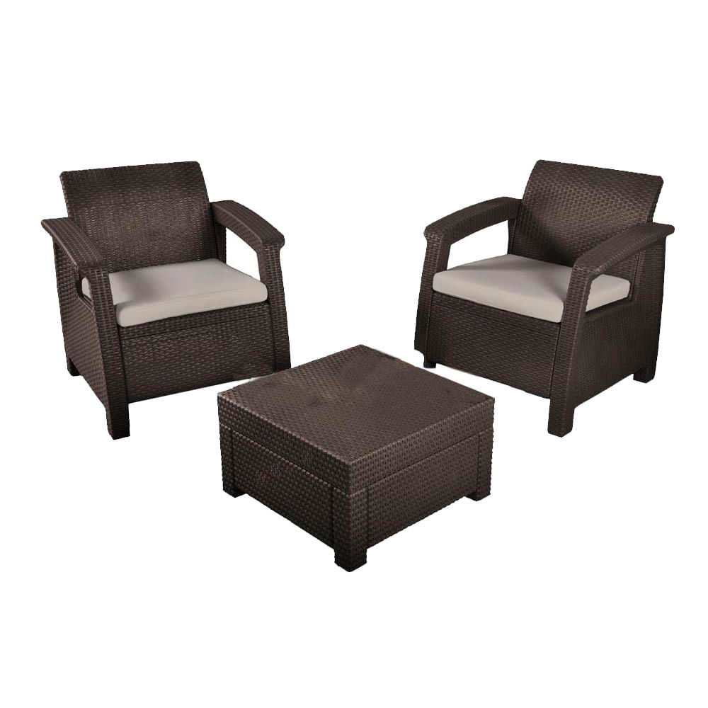 Set De Living Corfu Balcony Simil Rattan - Jumbo