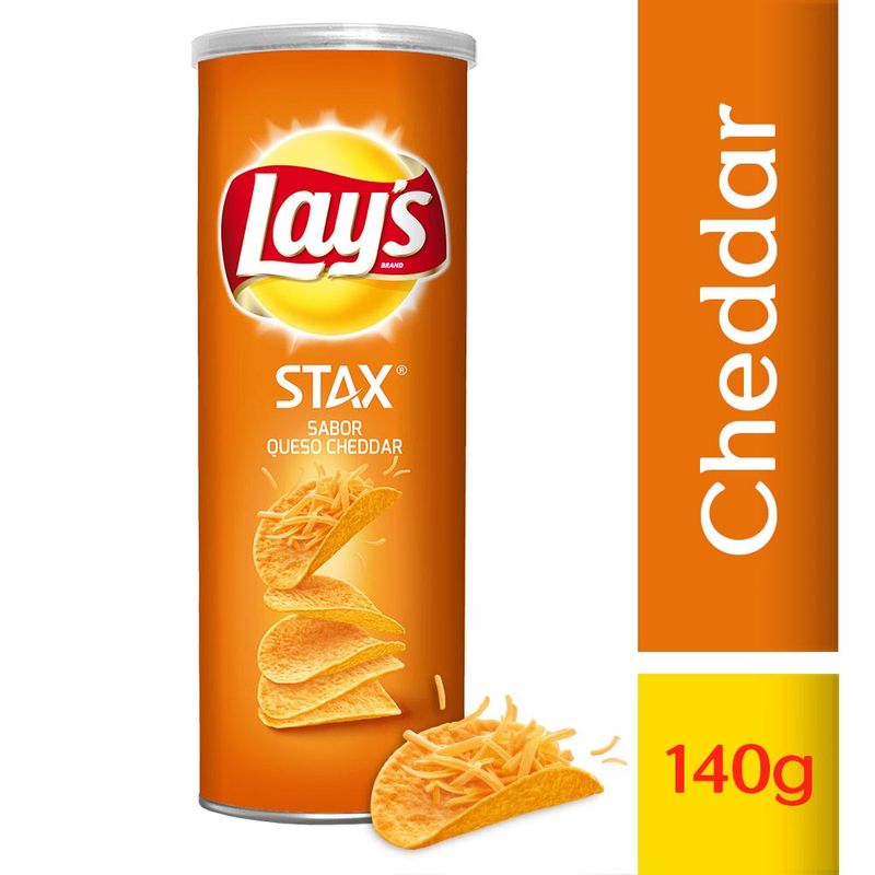 Papas Fritas, LAY´S, Stax Cheddar, 140g - Vea
