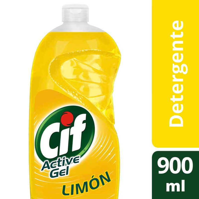 Detergente Concentrado Cif Active Gel Limón 900 Ml Disco