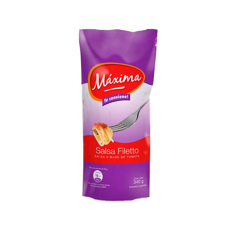 Salsa De Tomate Maxima Te Conviene 340 Gr - Jumbo