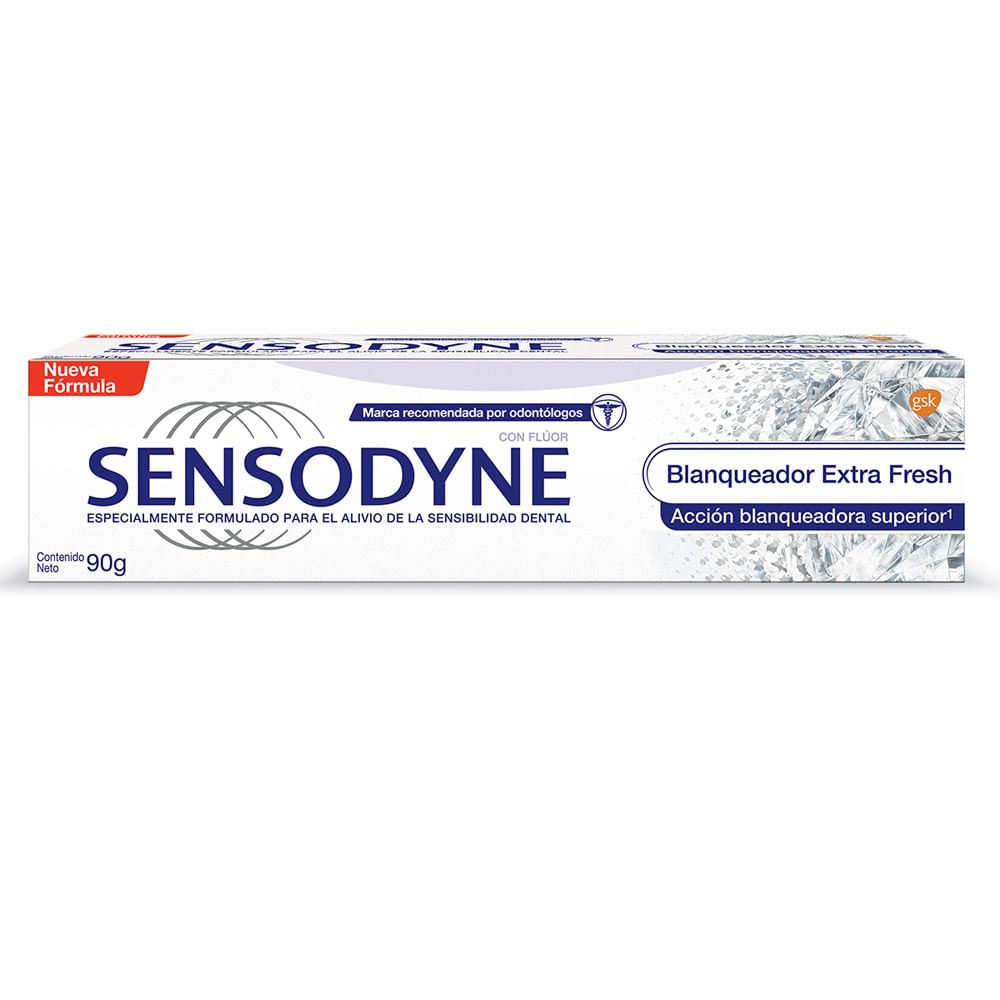 PASTA DENTAL SENSODYNE BLANQUEADOR EXTRA FRESH 90GR - Vea