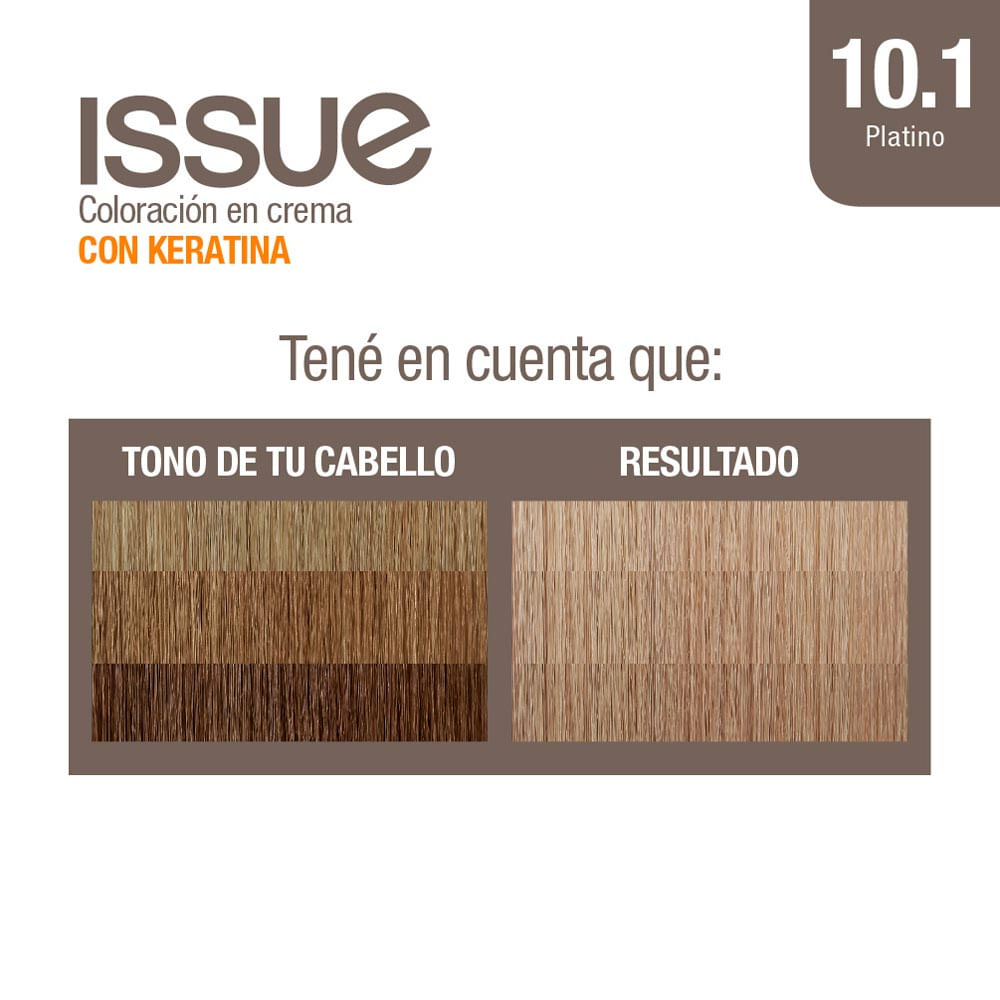 coloracion ISSUE kit proteccion keratina N°10.1 - Disco