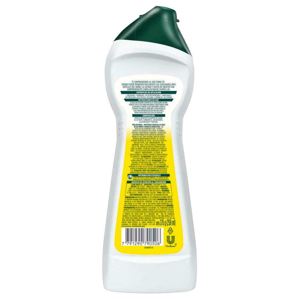 Limpiador en Crema CIF Limón Multiuso 250 ml - Disco