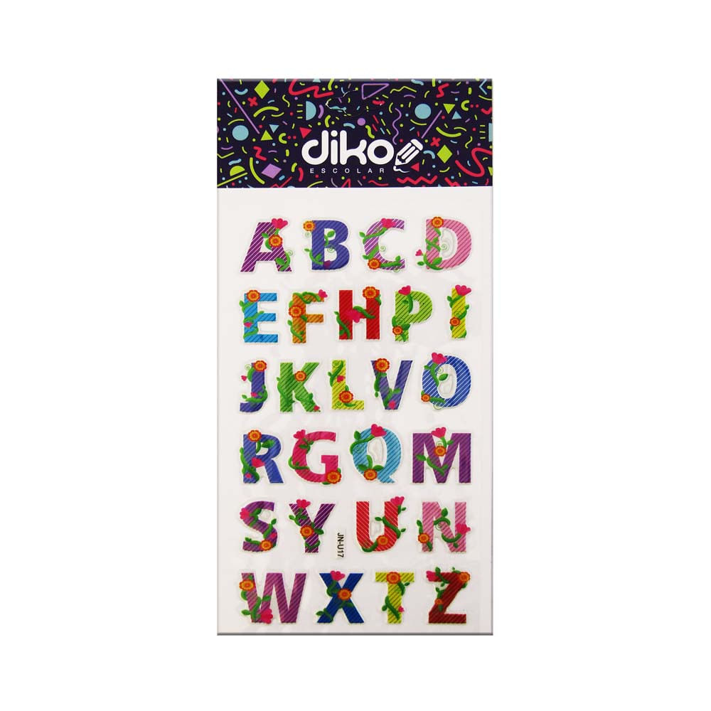 STICKERS 21*9.6CM LETRAS DIKO - Vea