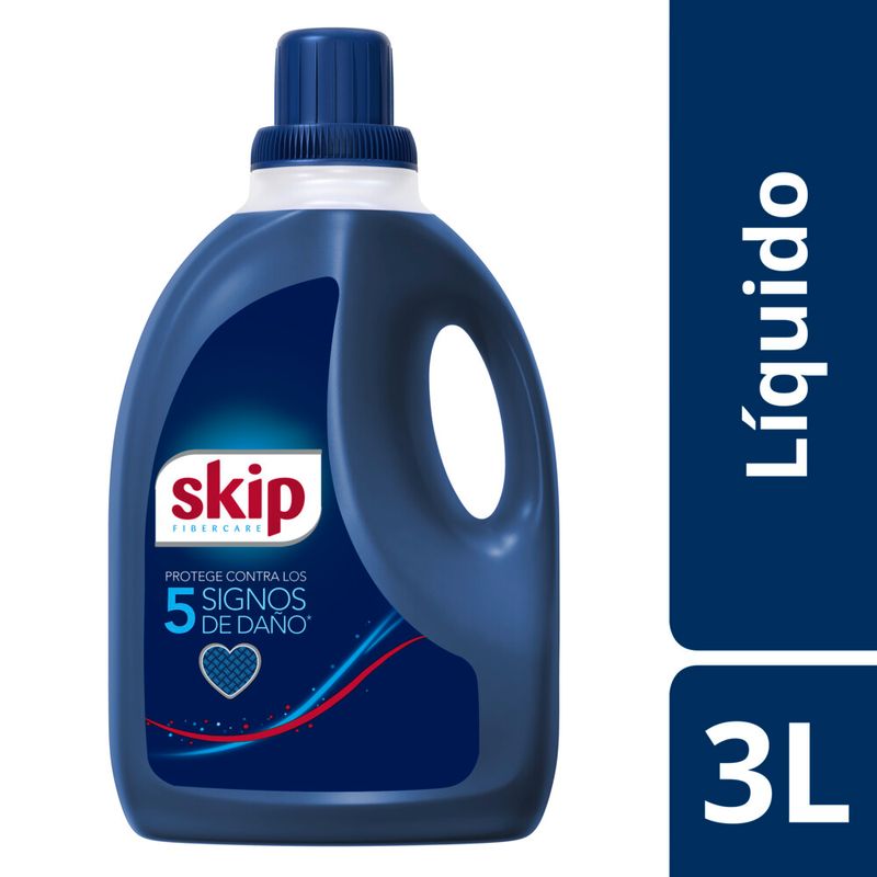 Detergente p/ ropa SKIP LIQ FIBERCARE ROPA BOT 3L