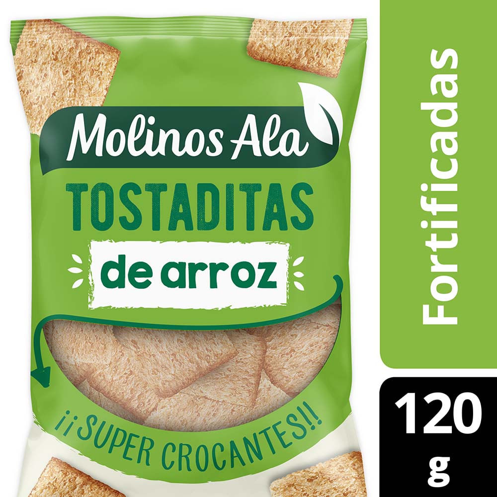 TOSTADITAS DE ARROZ MOLINOS ALA FORT120g - Jumbo