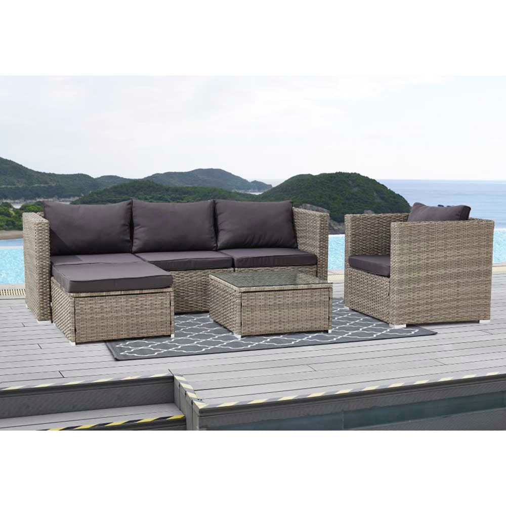 SET LIVING MODULAR RATTAN NEW DALI 6PZS OUTZEN - Jumbo