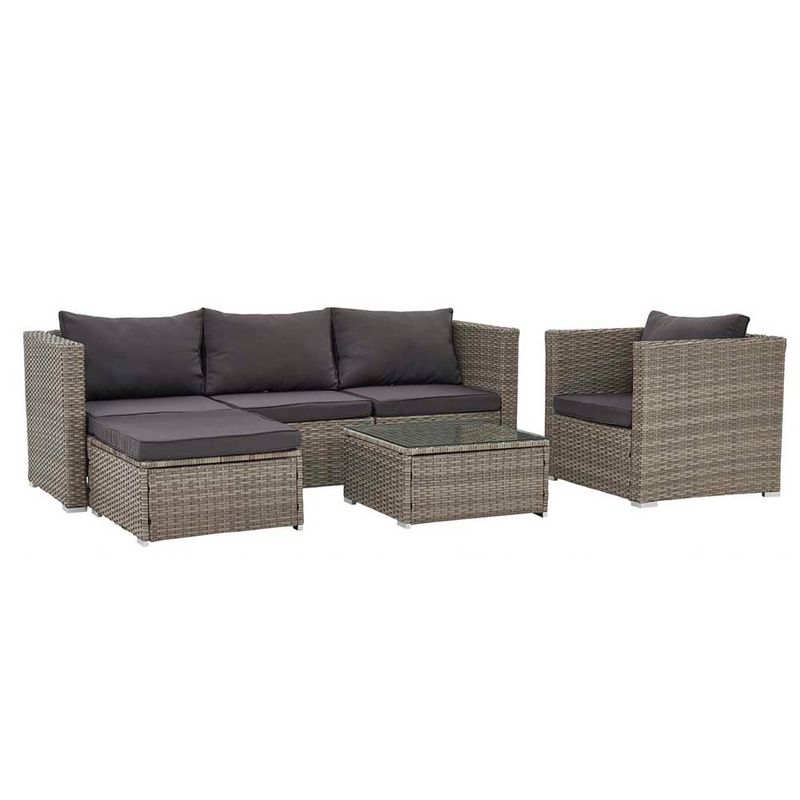 SET LIVING MODULAR RATTAN NEW DALI 6PZS OUTZEN - Jumbo