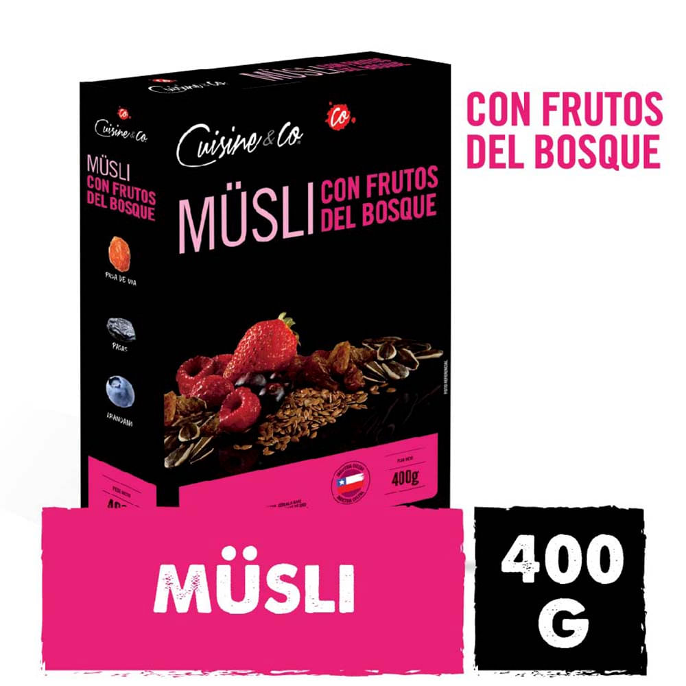 Muesli Frutos Rojos Cuisine & Co 400 Gr - Vea