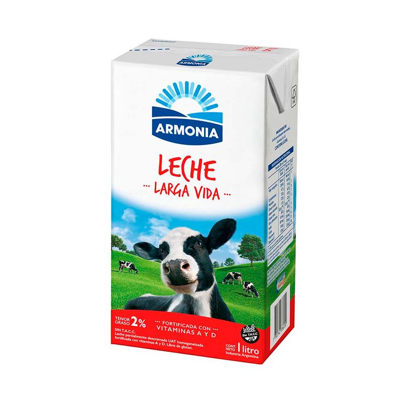 LECHE UAT DESCREMADA 2% ARMONÍA 1L - Jumbo