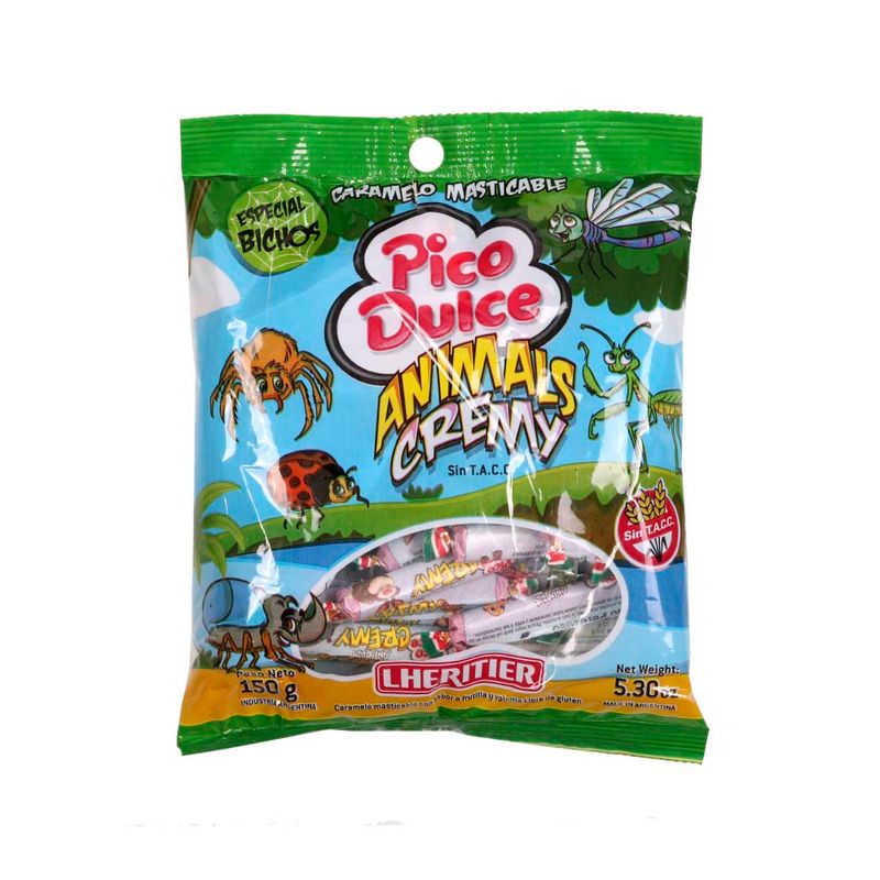 Caramelos Pico Dulce Animals Cremy Bolsa 150g - Jumbo