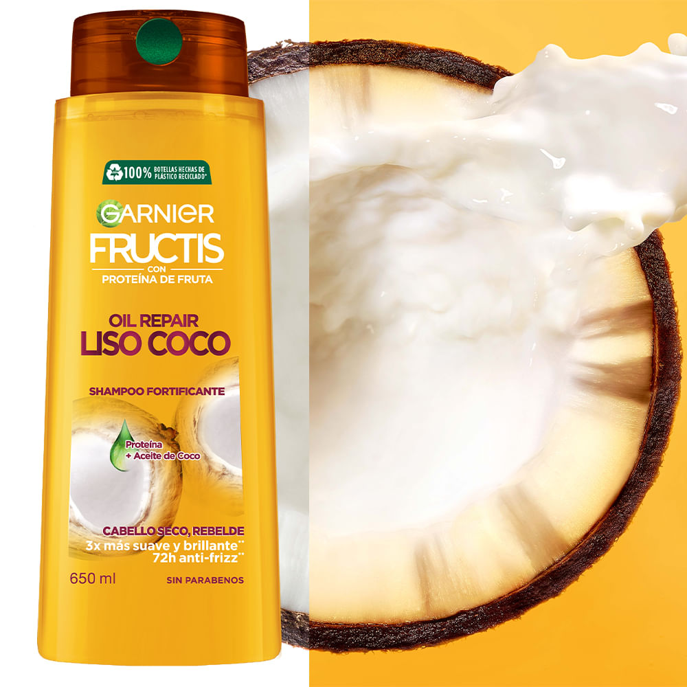 Shampoo Liso Coco 650 Ml Fructis - Disco