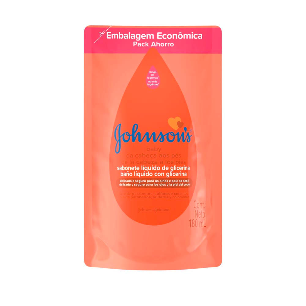 Jabón líquido para bebé JOHNSON'S® de la Cabeza a los Pies Refill x 180 ... Jabón líquido para bebé JOHNSON'S® de la Cabeza a los Pies Refill x 180 ...
