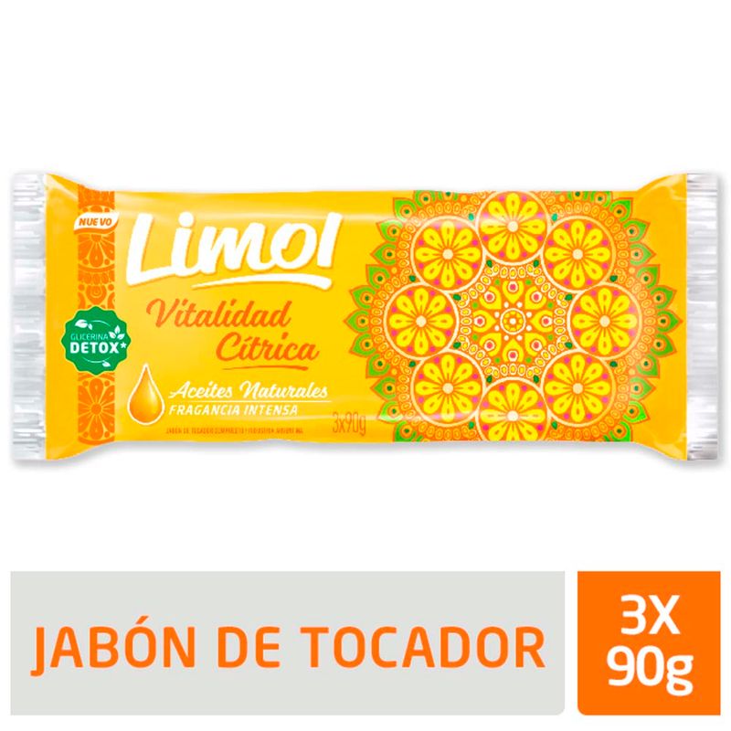 jabon LIMOL vitalidad citrica 3u 90g - Jumbo