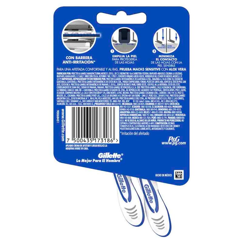Máquina de Afeitar Gillette Derma Protección 2 Un - Vea