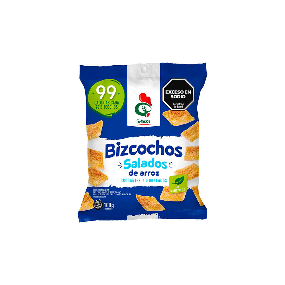 Gallo Snacks Bizcochos de Arroz Salados 100 Gr. - Disco Gallo Snacks Bizcochos de Arroz Salados 100 Gr. - Disco