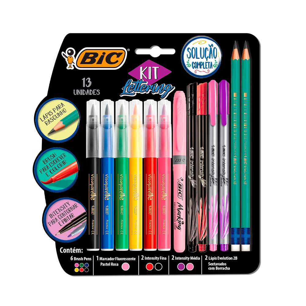 Kit Lettering Bic - Jumbo