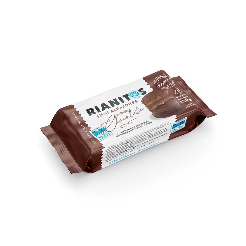 Alfajor Mini Chocolate Rianitos 4 unidades 120grs - Jumbo