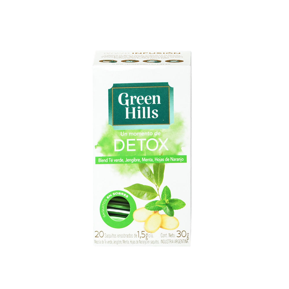 TE GREEN HILLS DETOX X 20U - Vea