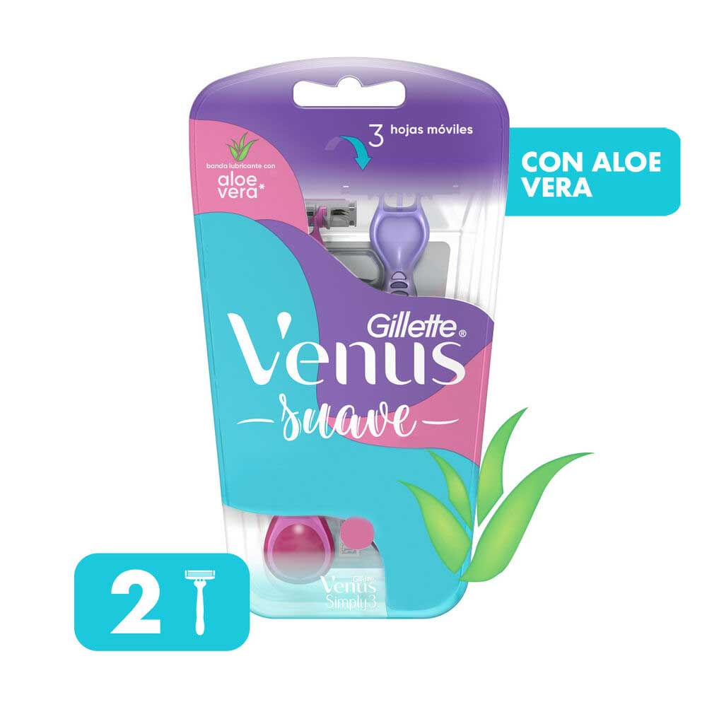 VENUS SUAVE AFEITADORAS DESECHABLES, 2 UDS - Vea