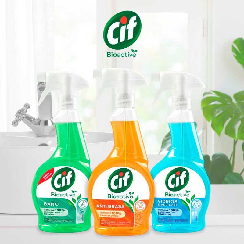 limpiador CIF vidrios bioactive DP 450ml - Jumbo