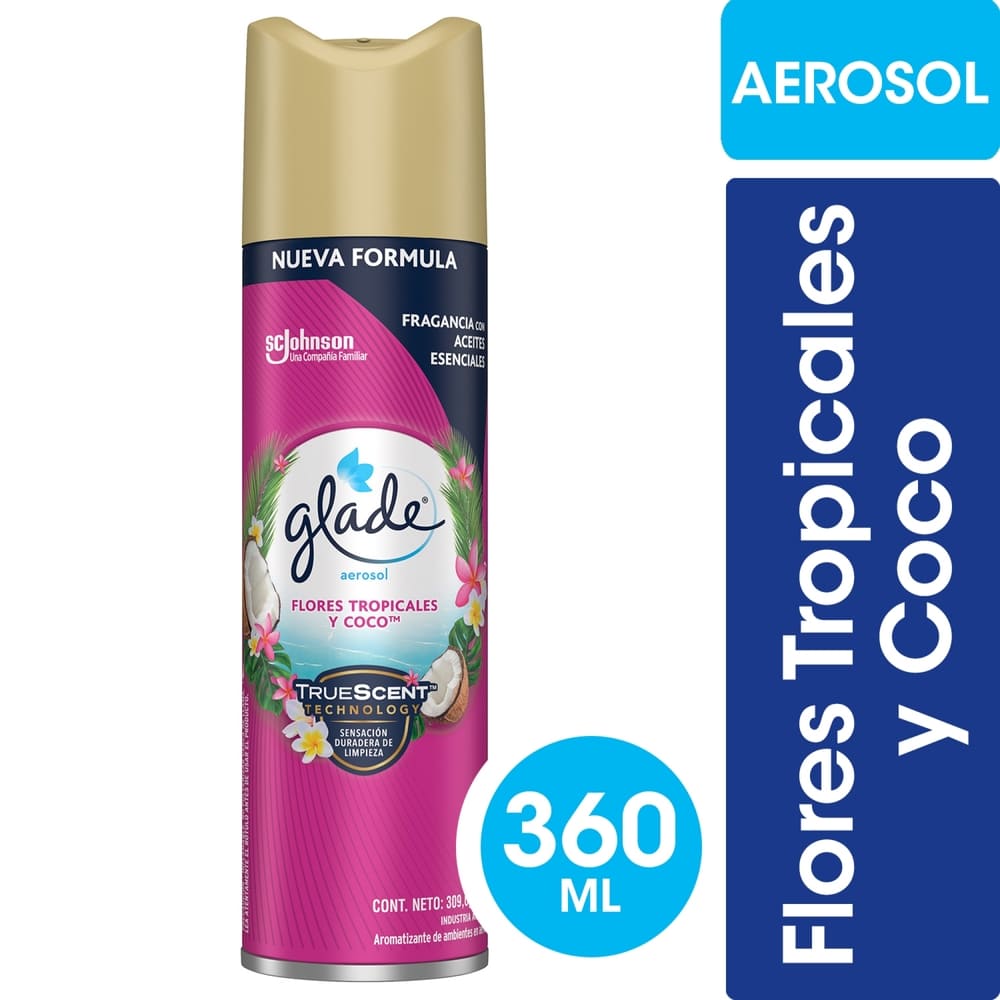 Desodorante Ambiente Glade Aerosol Flores y Coco 360ml - Jumbo Desodorante Ambiente Glade Aerosol Flores y Coco 360ml - Jumbo