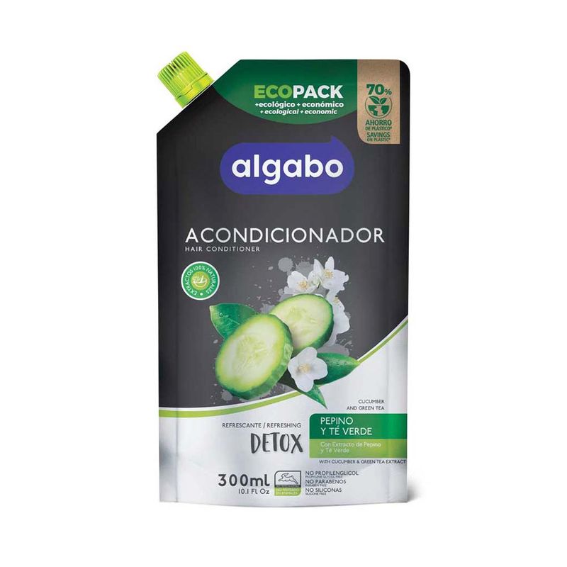 acondicionador ALGABO eco pack pepino 300ml - Vea