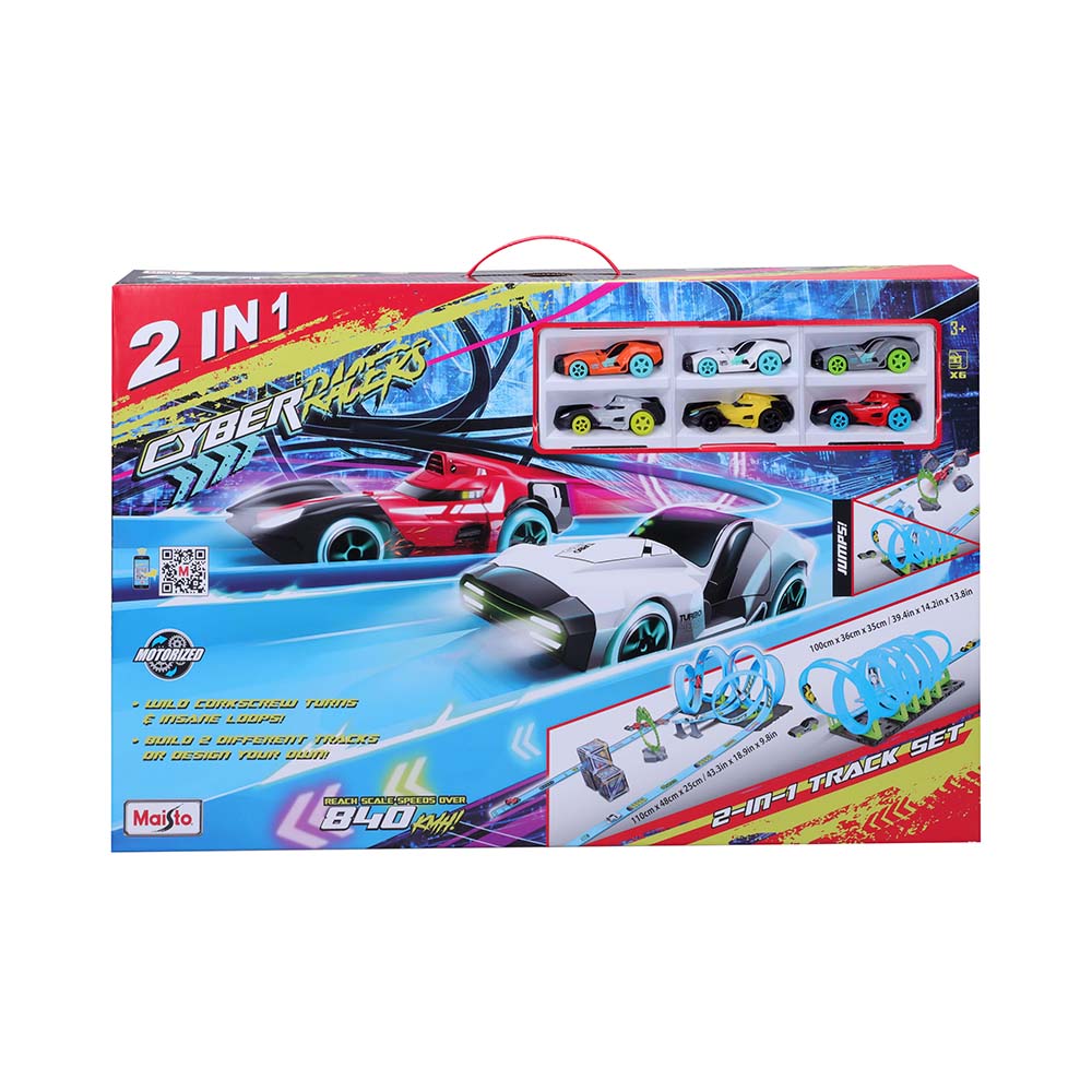 Set Cyber Racer 2 En 1 Vehiculo Pullback Maisto - Jumbo