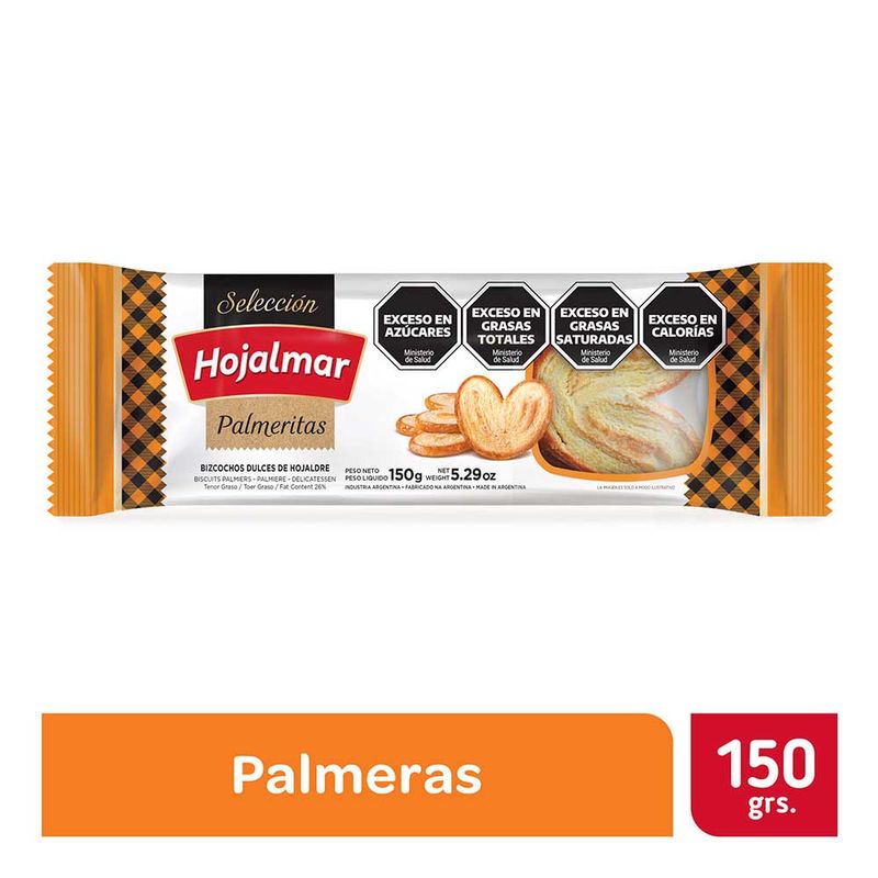 Galletitas Hojalmar Palmeritas de Hojaldre 150 Gr - Disco