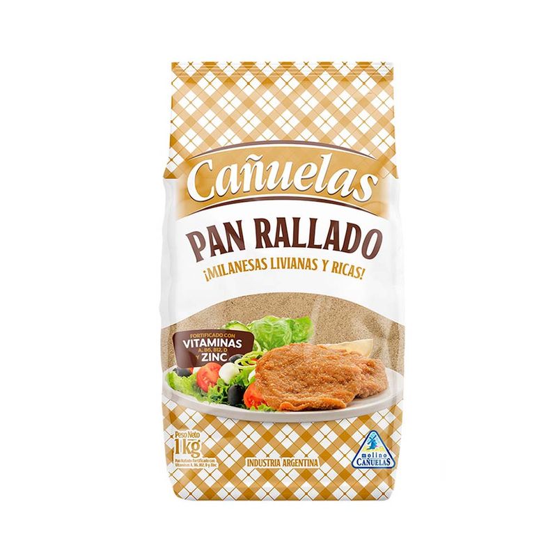 Pan Rallado CAÑUELAS fortificado con vitaminas 1kg - Disco