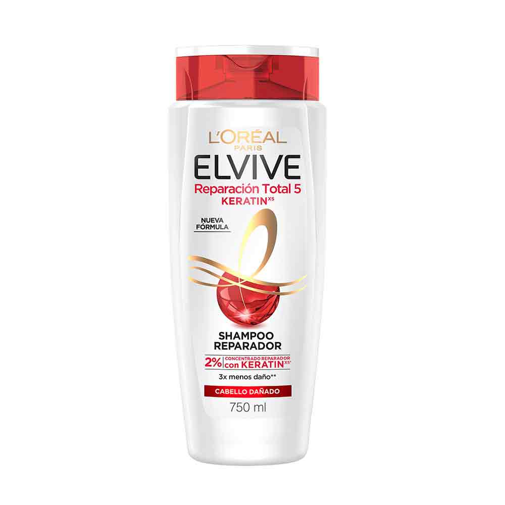 Shampoo Elvive Reparación Total 5 Keratin 750 Ml - Disco