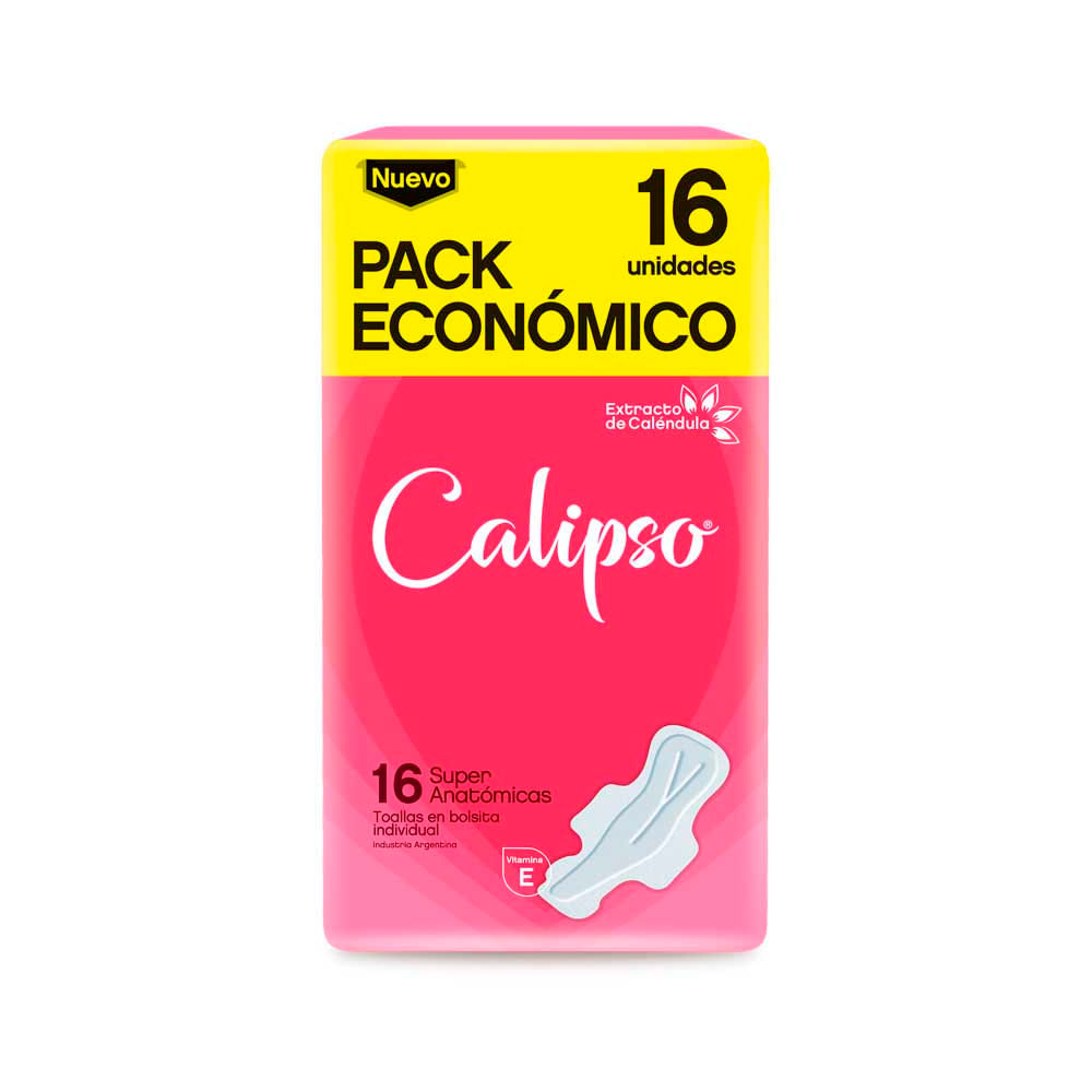 TOALLA CALIPSO SUPER ANATÓMICA X 16 U - Jumbo