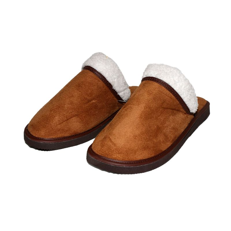 Pantufla HOMBRE Microf Piel 39/44 Marrón URB - Jumbo