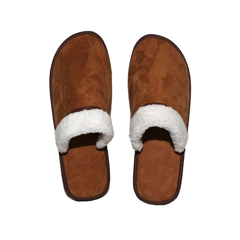 Pantufla HOMBRE Microf Piel 39/44 Marrón URB - Jumbo