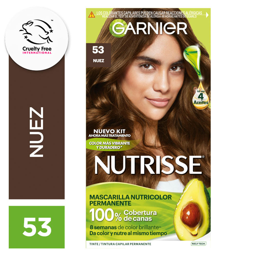Kit de Coloracion Nutrisse Tono 53 - Nuez - Jumbo