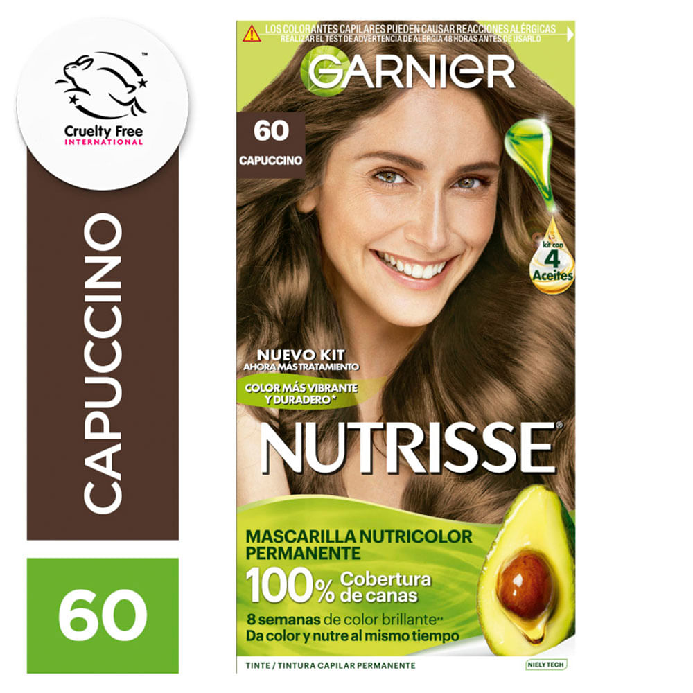 Kit de Coloracion Nutrisse Tono 60 - Capuccino - Jumbo